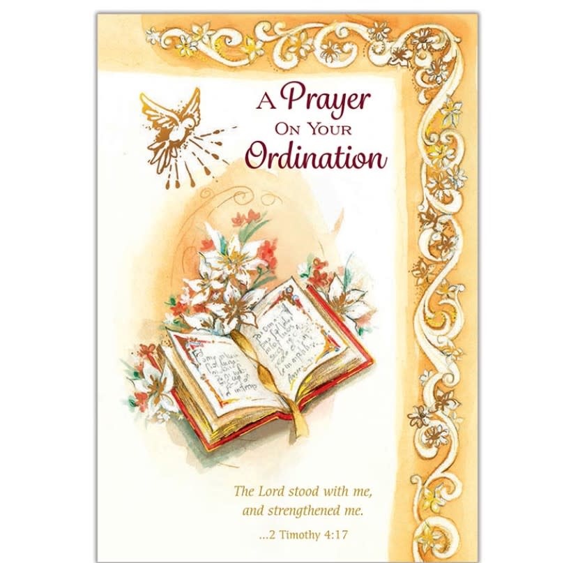 Alfred Mainzer A Prayer on Your Ordination Card - Queen of Angels ...