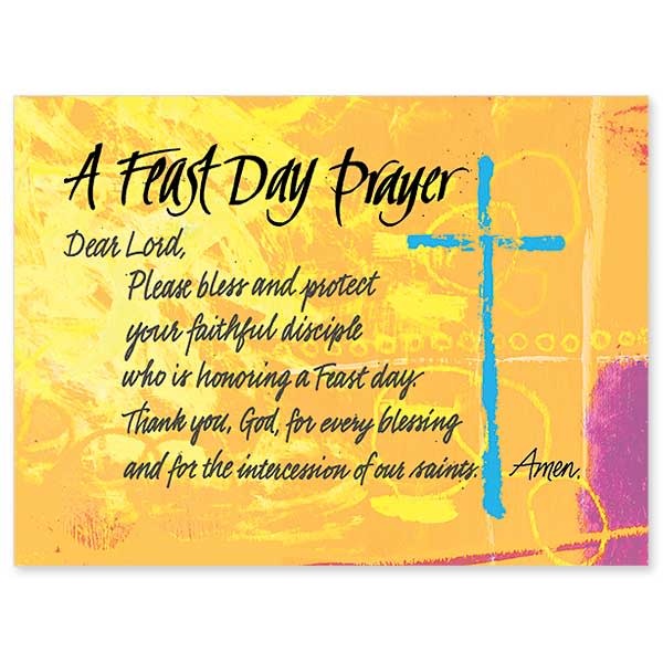 A Feast Day Prayer - Queen of Angels Catholic Store