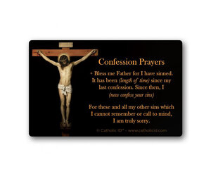 Catholic ID Confession Prayers ID Card - Queen of Angels Catholic Store