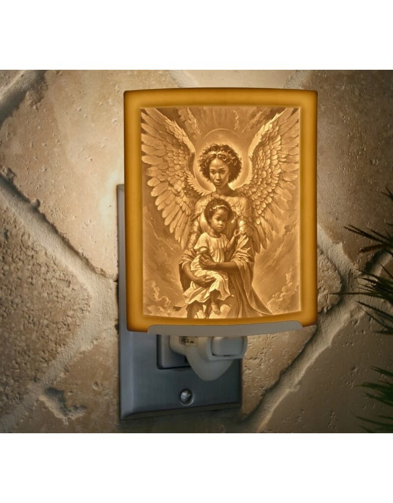 The Porcelain Garden Angelic Embrace Porcelain Angel Night Light ...