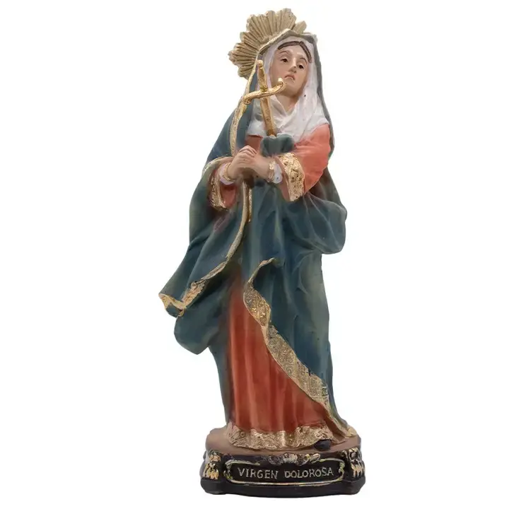 Our Lady of Seven Sorrows Statue/Virgen De Dolorosa 8" - Queen of ...