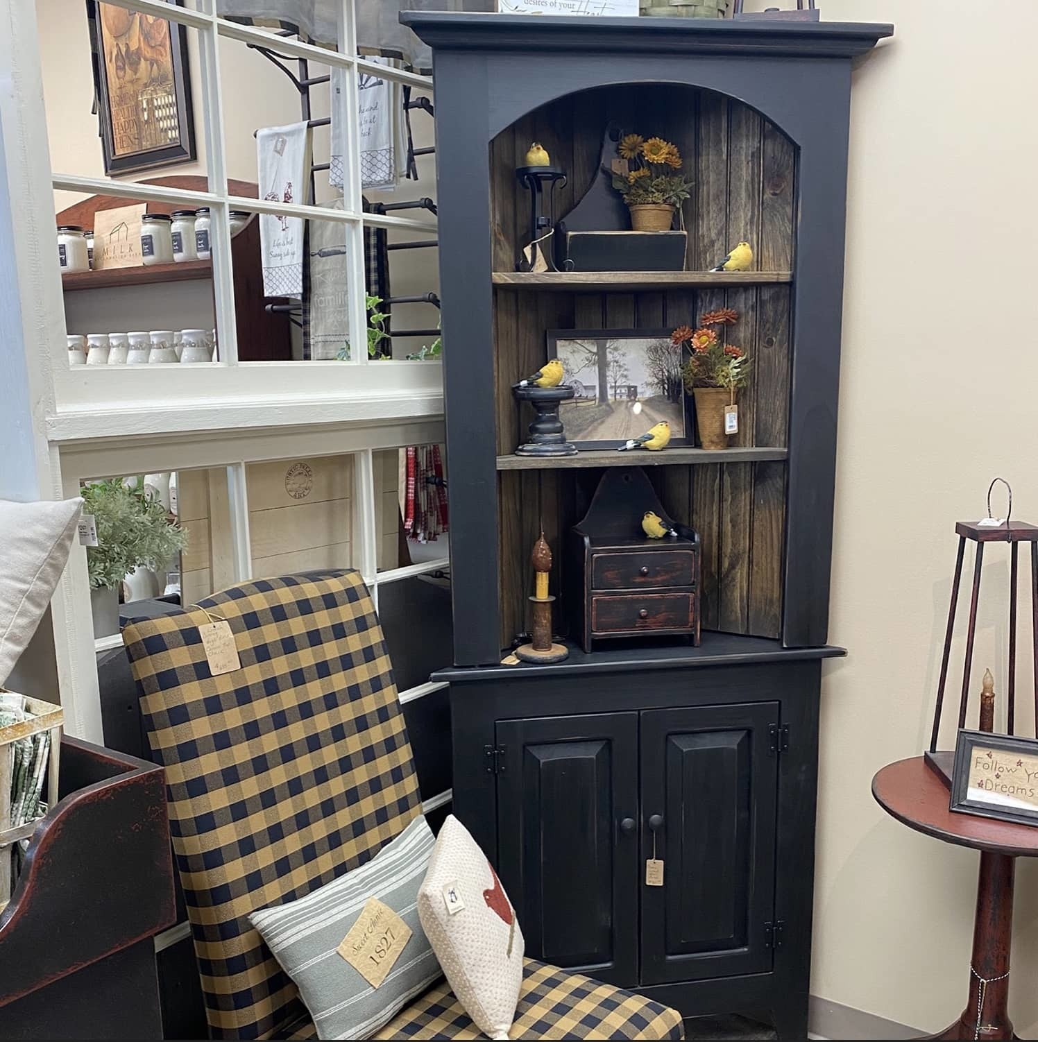 Black corner cabinet living room store