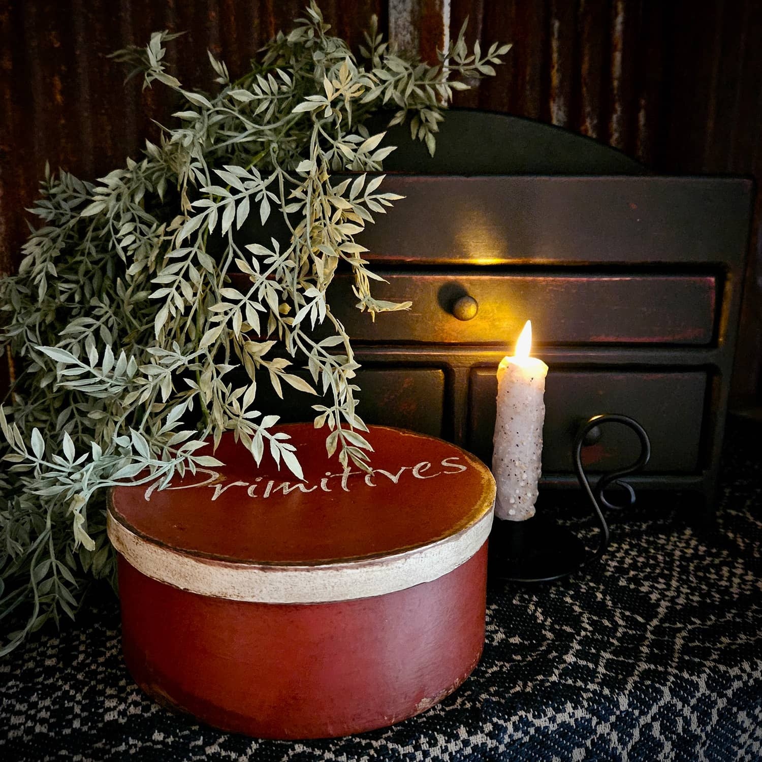 Primitives Barn Red Hand Painted Box | Nana's Farmhouse