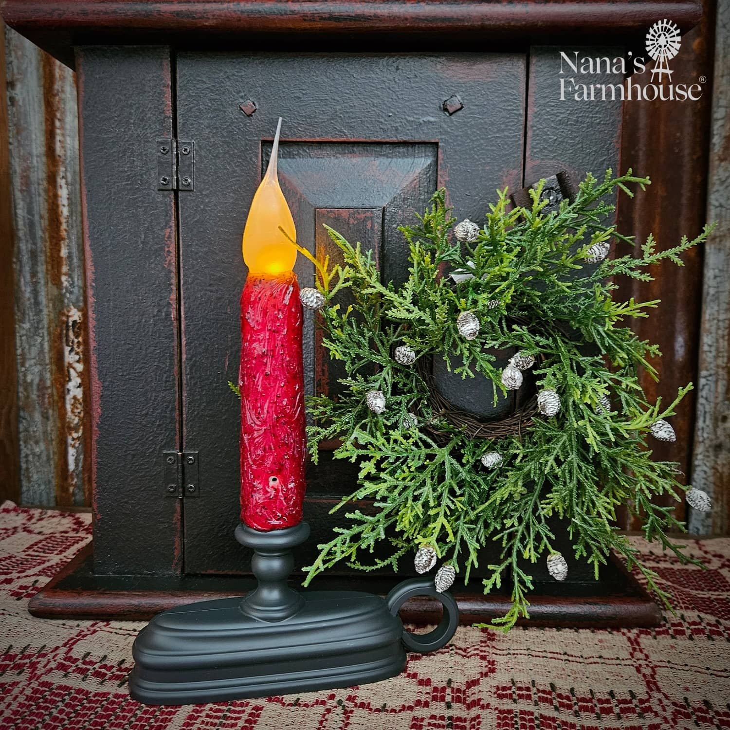Ruby Red Window Candle with Light Sensor | Nana's Farmhouse - Nana's ...