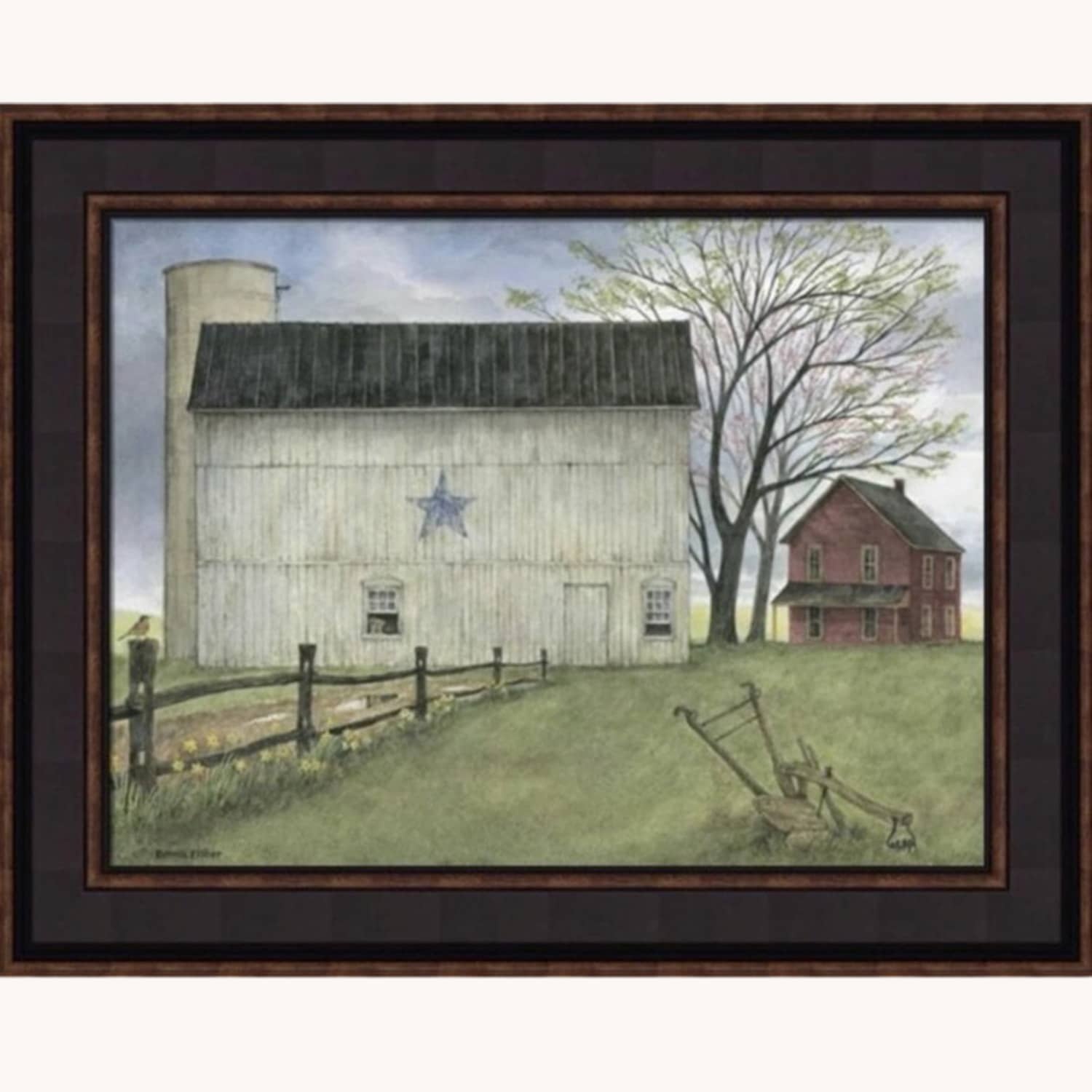 Autumn Blue Star Barn | Bonnie Fisher Art | Nana's Farmhouse - Nana's ...
