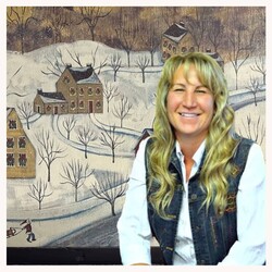 Kathy Graybill Original Folk Art - Nana's Farmhouse