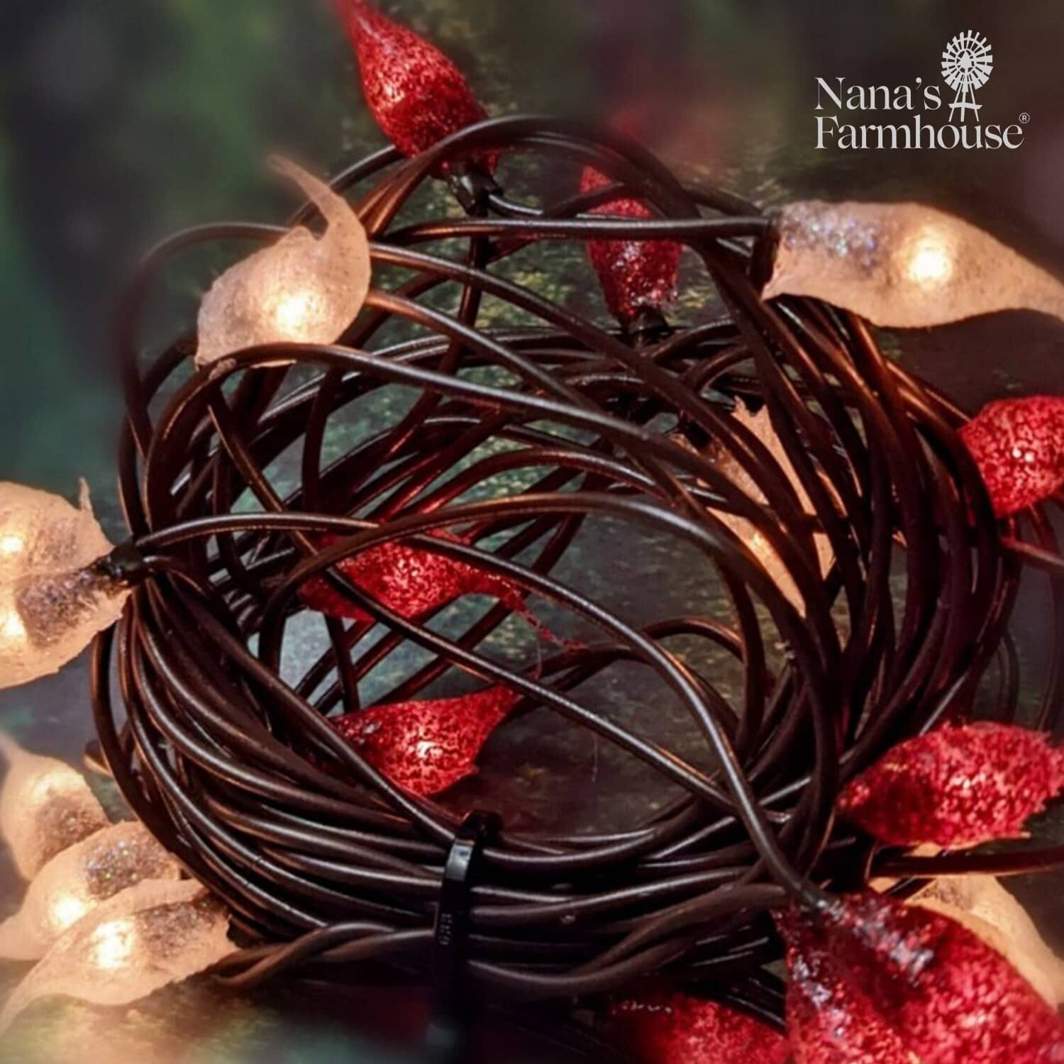 Teeny Rice Lights Electric Peppermint Stick 35 Ct. | Nana's Farmhouse ...