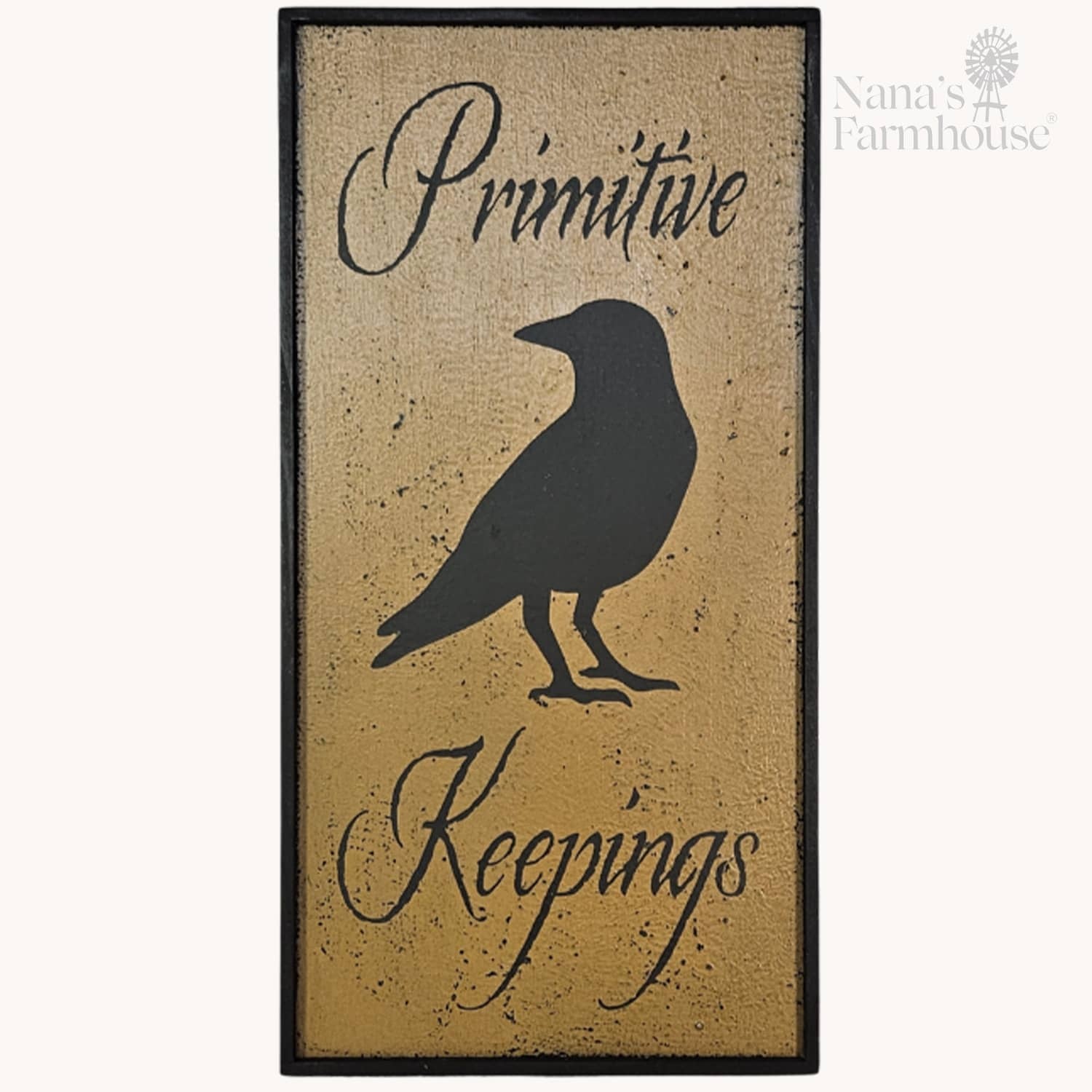 Primitive Keepings Crow Sign Framed | Nana's Farmhouse - Nana's Farmhouse