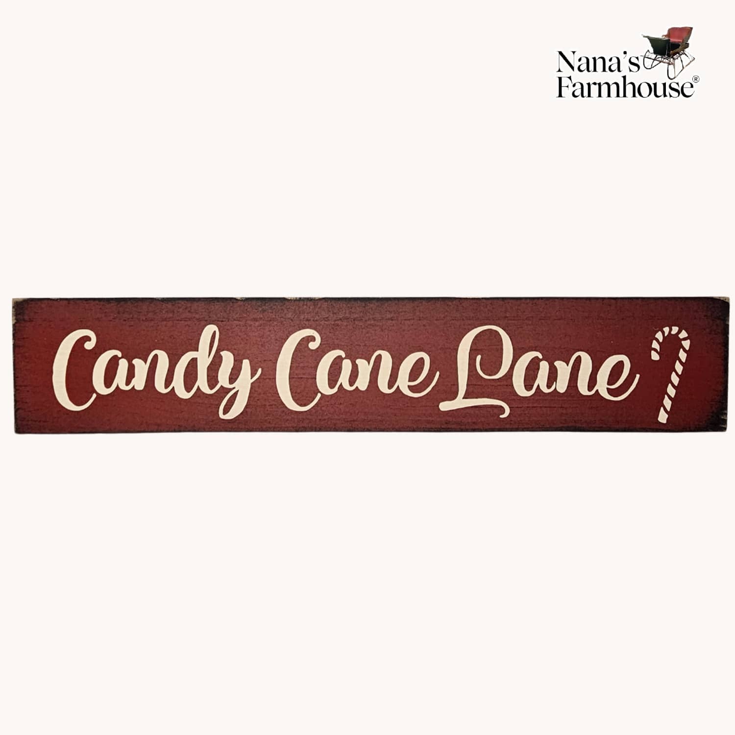 Candy Cane Wooden Sign | Nana's Farmhouse - Nana's Farmhouse