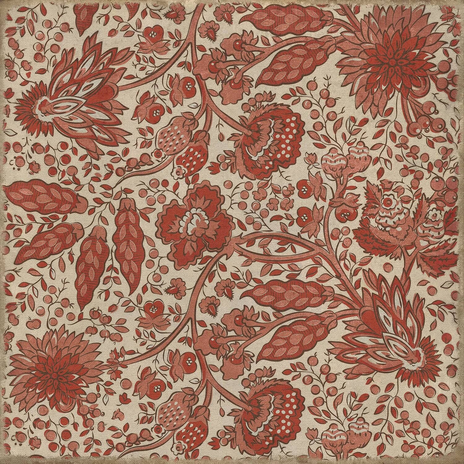 Williamsburg Garden Gate Vintage Vinyl Floor Cloth | Nana's Farmhouse ...
