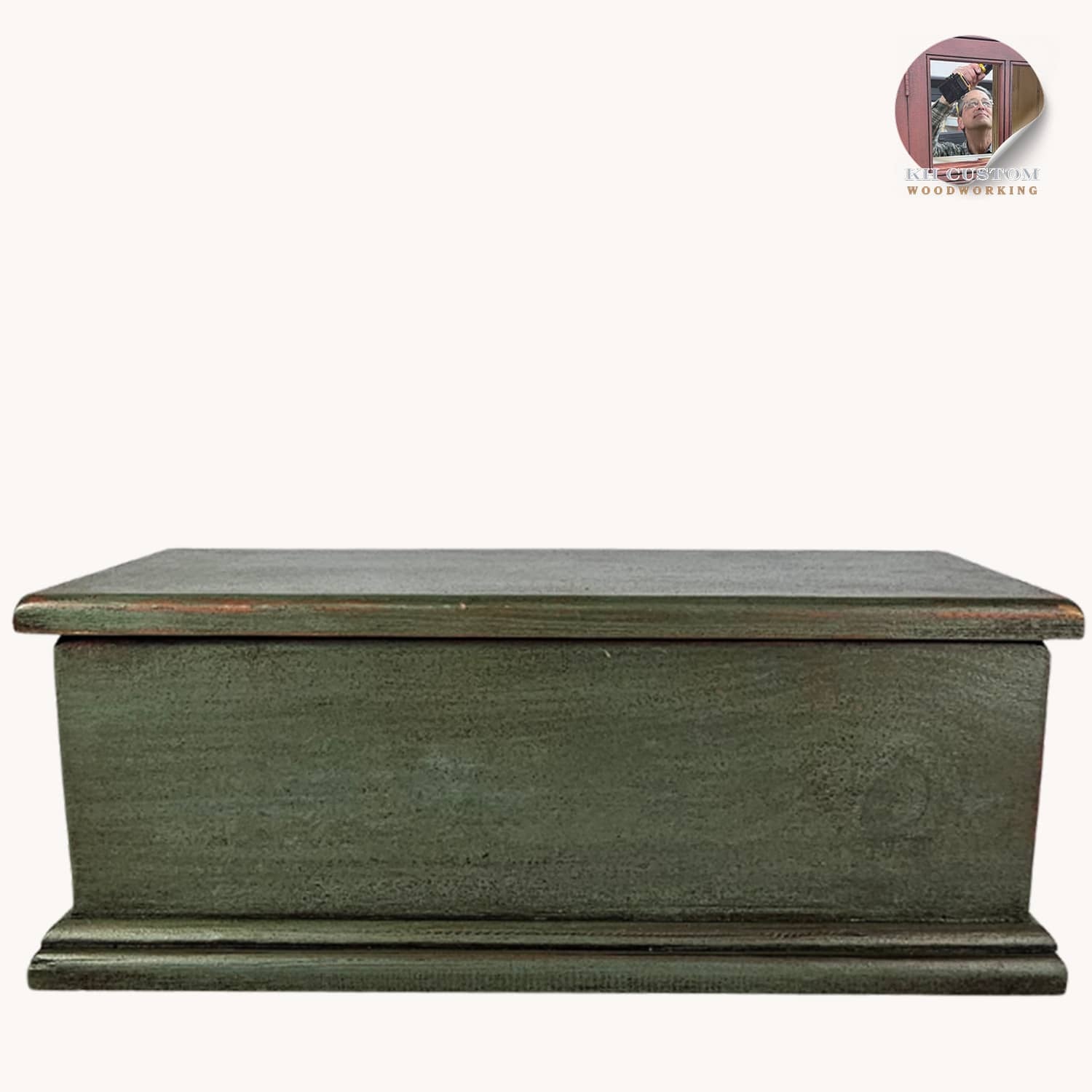 Primitive Keepsake Box Large Green over Red | Nana's Farmhouse - Nana's ...