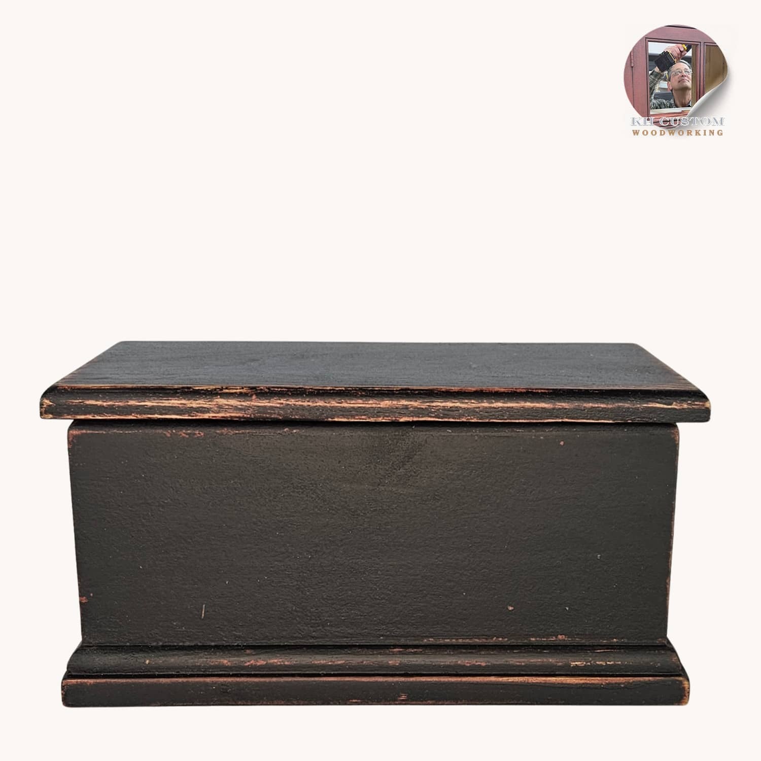 Primitive Keepsake Box Black Over Red | Nana's Farmhouse - Nana's Farmhouse