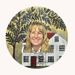 Kathy Graybill Hand-Painted Original Folk Art - Nana's Farmhouse