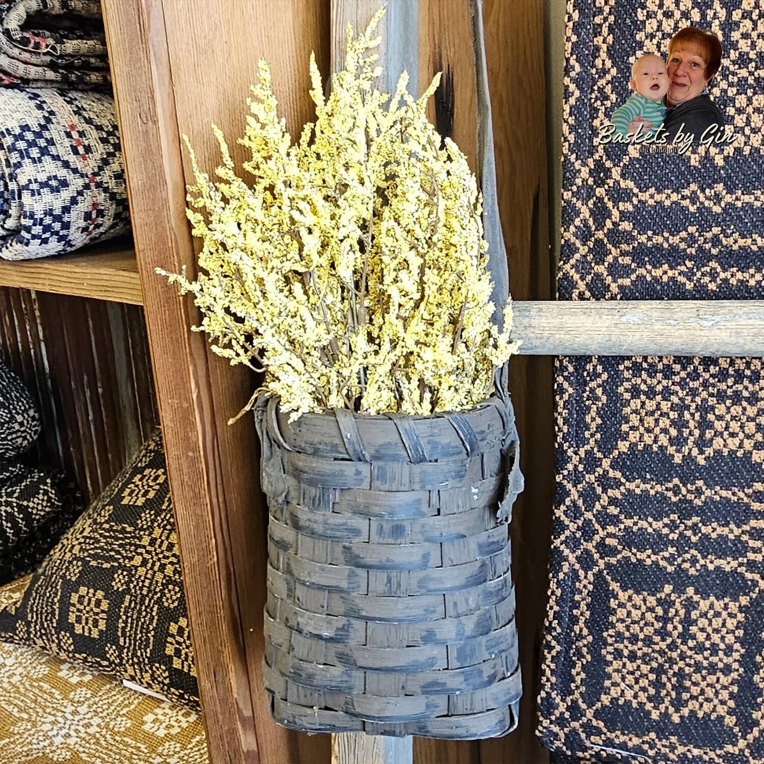 Rag Handle Door Basket by Baskets by Gin | Nana's Farmhouse - Nana's ...