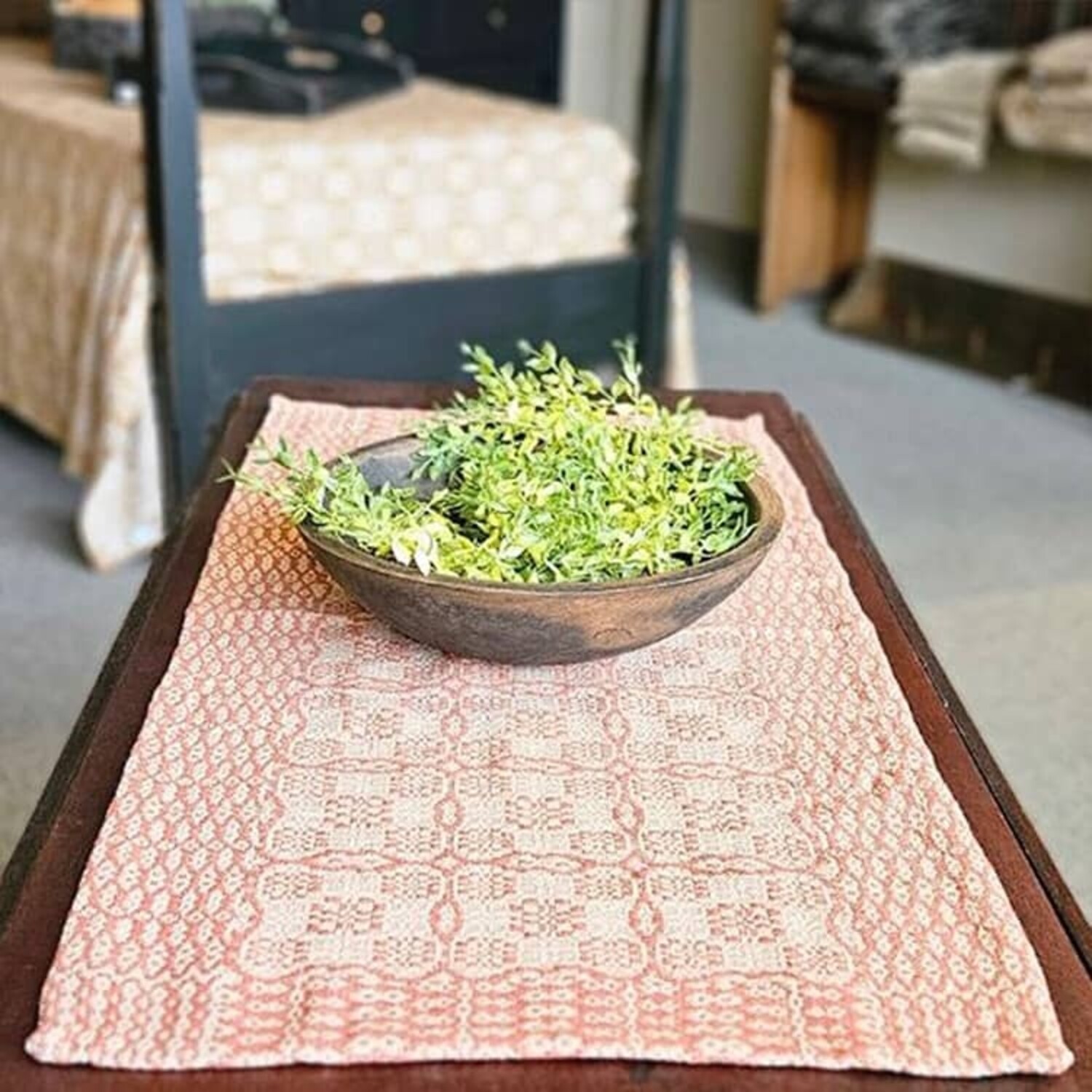 Short Table Runner Rust Linen Saratoga | Nana's Farmhouse - Nana's ...