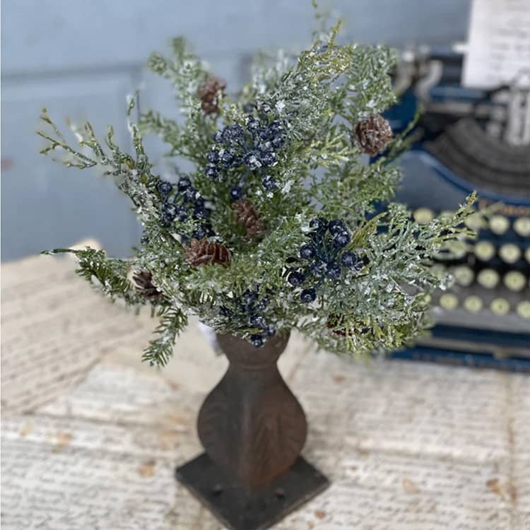 12" Wintry Mix Bush Blue | Nana's Farmhouse - Nana's Farmhouse