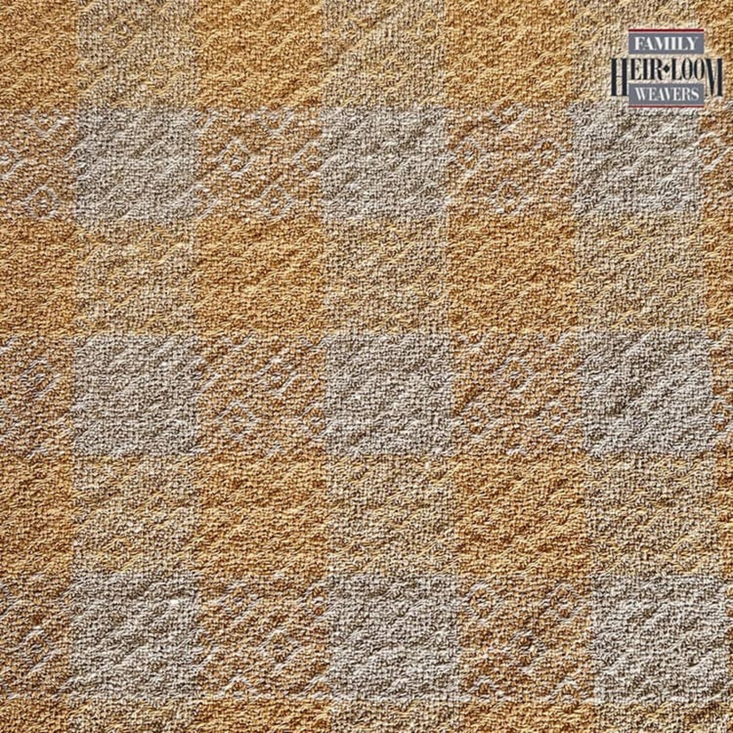 Table Square Diamond Weave Gold 45" | Nana's Farmhouse - Nana's Farmhouse