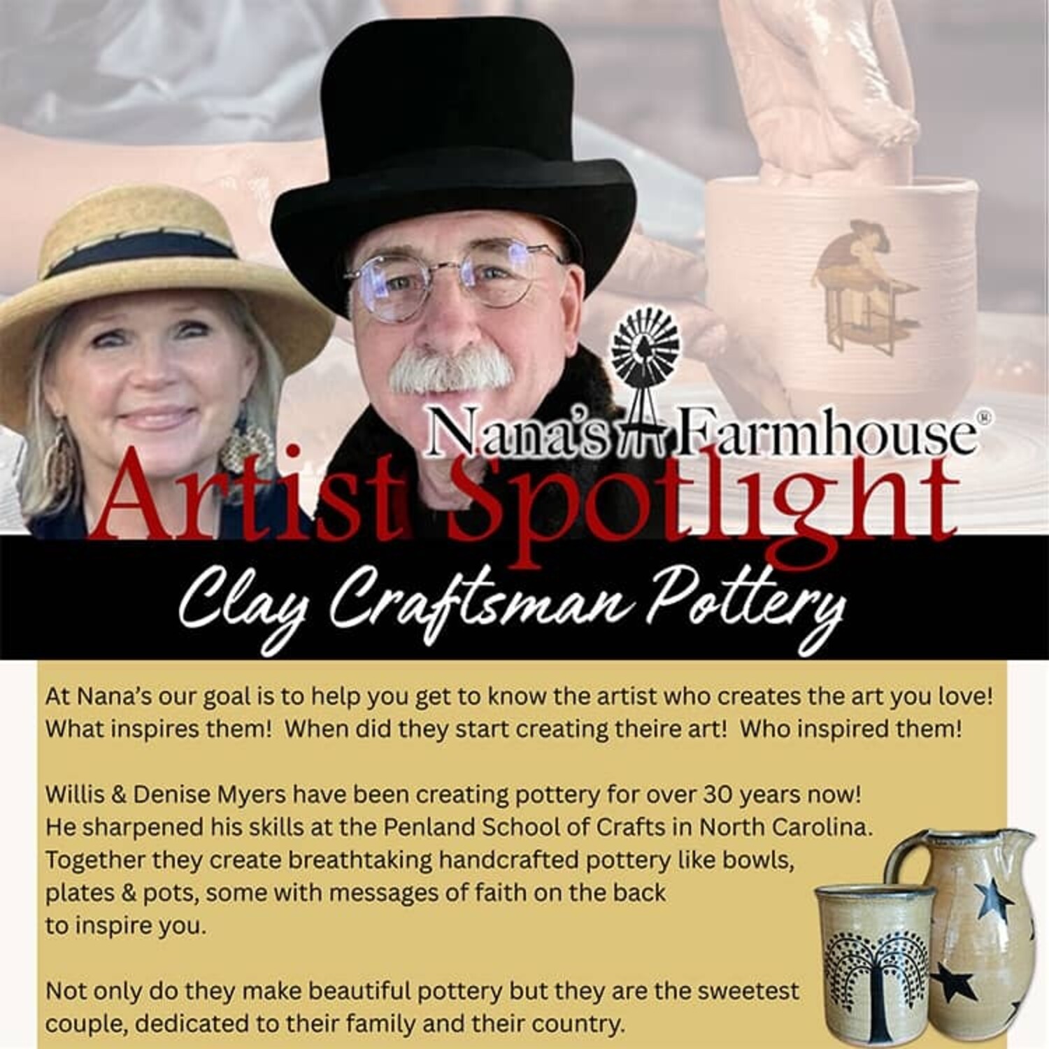 Mini Crock Pottery with Crow & Flag | Nana's Farmhouse - Nana's Farmhouse