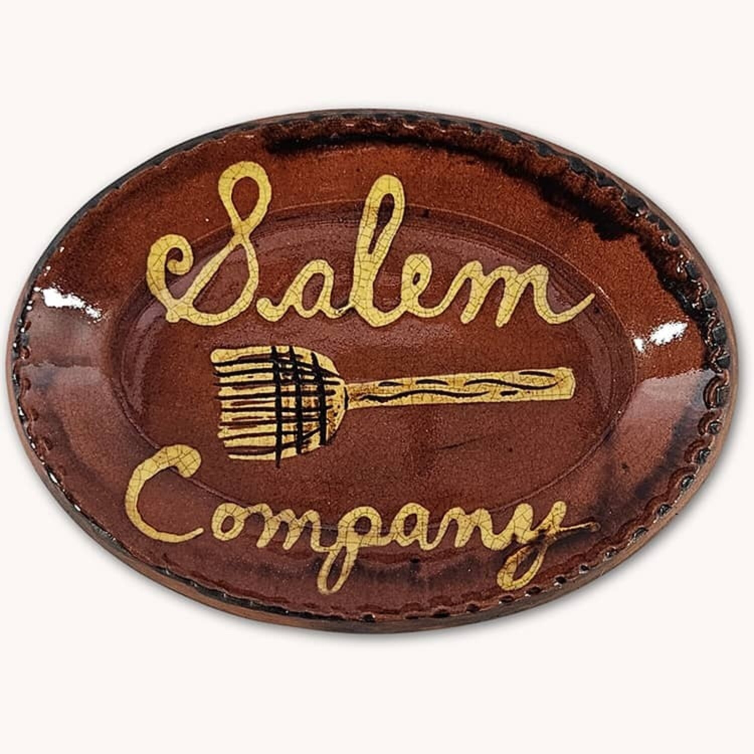 Oval Smith Redware Plate Salem | Nana's Farmhouse - Nana's Farmhouse