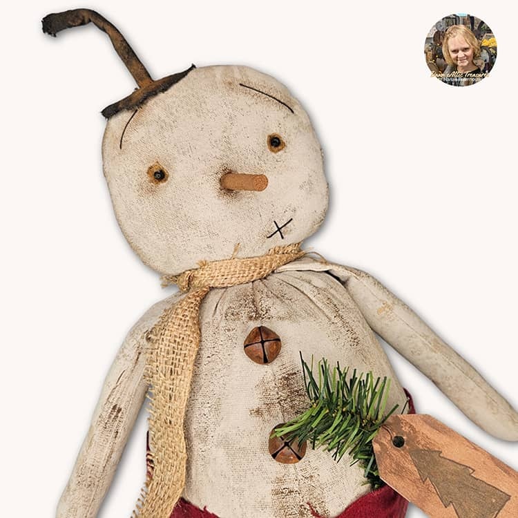 Snowboy Doll in Red Flannel Pants Stick Nose | Nana's Farmhouse - Nana ...