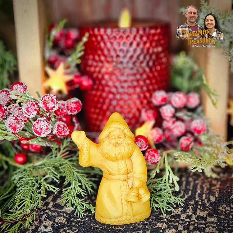 Natural Beeswax Santa Figurine | Nana's Farmhouse - Nana's Farmhouse