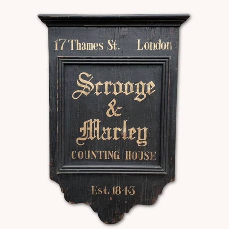 Hand Painted Scrooge & Marley Sign | Nana's Farmhouse - Nana's Farmhouse