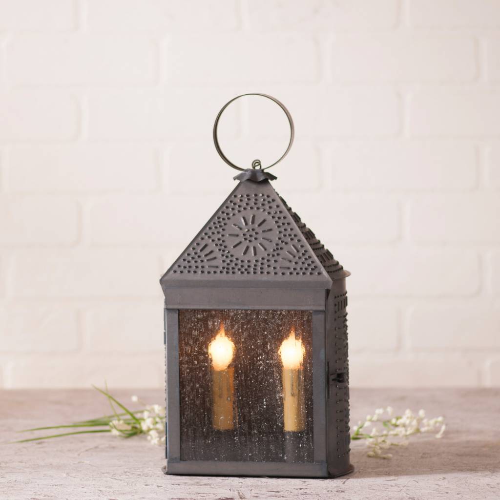 Colonial Lanterns | Harbor Lantern with Chisel in Blackened Tin | Nana ...