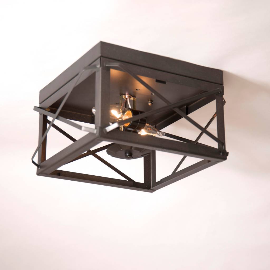 Country Ceiling Lights | Double Ceiling Light with Folded Bars | Nana's ...