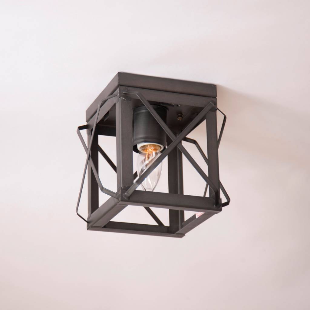 Farmhouse Single Ceiling Light with Folded Bars | Country Ceiling ...