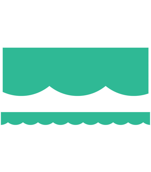 Turquoise Scalloped Border * - Learning Tree Educational Store Inc.