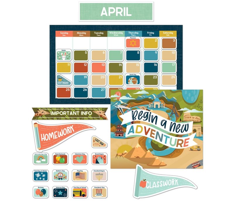 Let's Explore Calendar Bulletin Board Set * - Learning Tree Educational ...