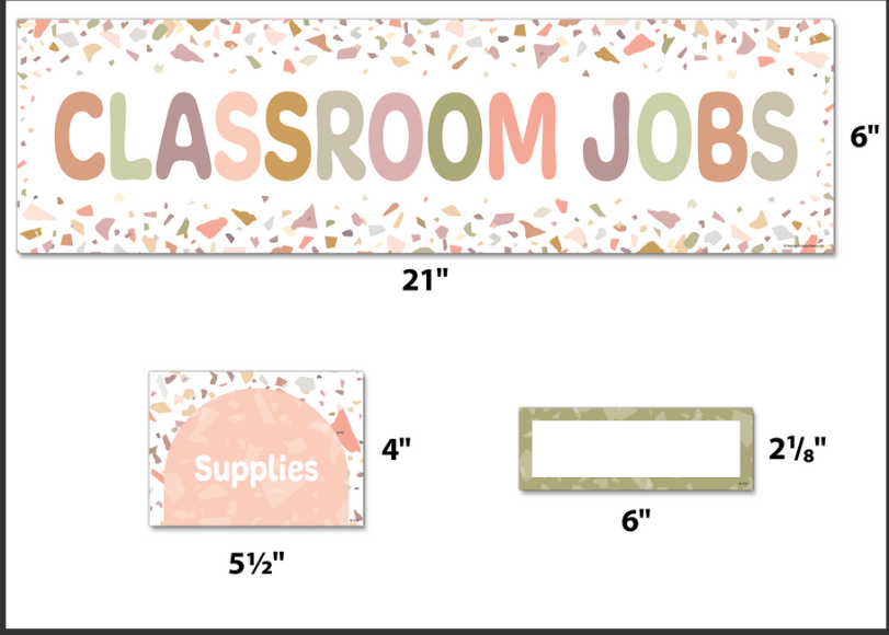 Terrazzo Classroom Jobs Mini Bulletin Board Learning Tree Educational