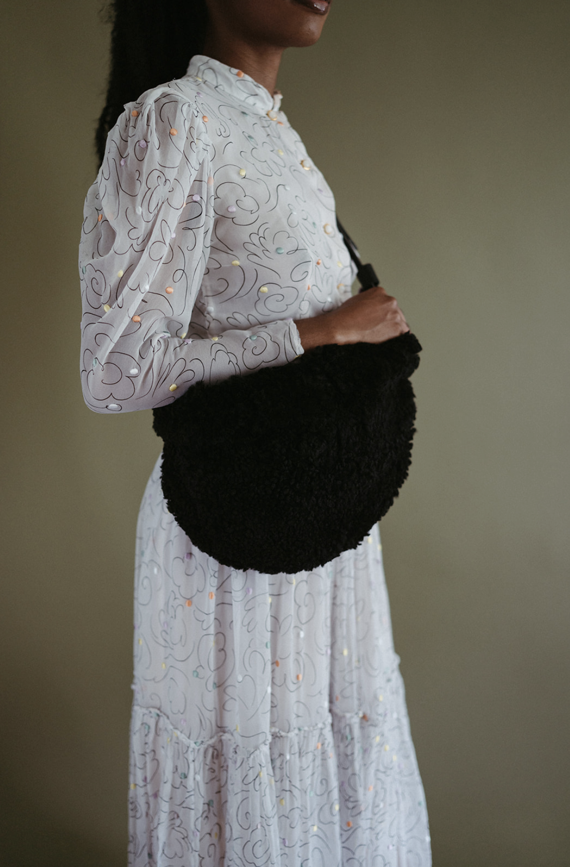 YBH Shearling Sling Black - Ladybird