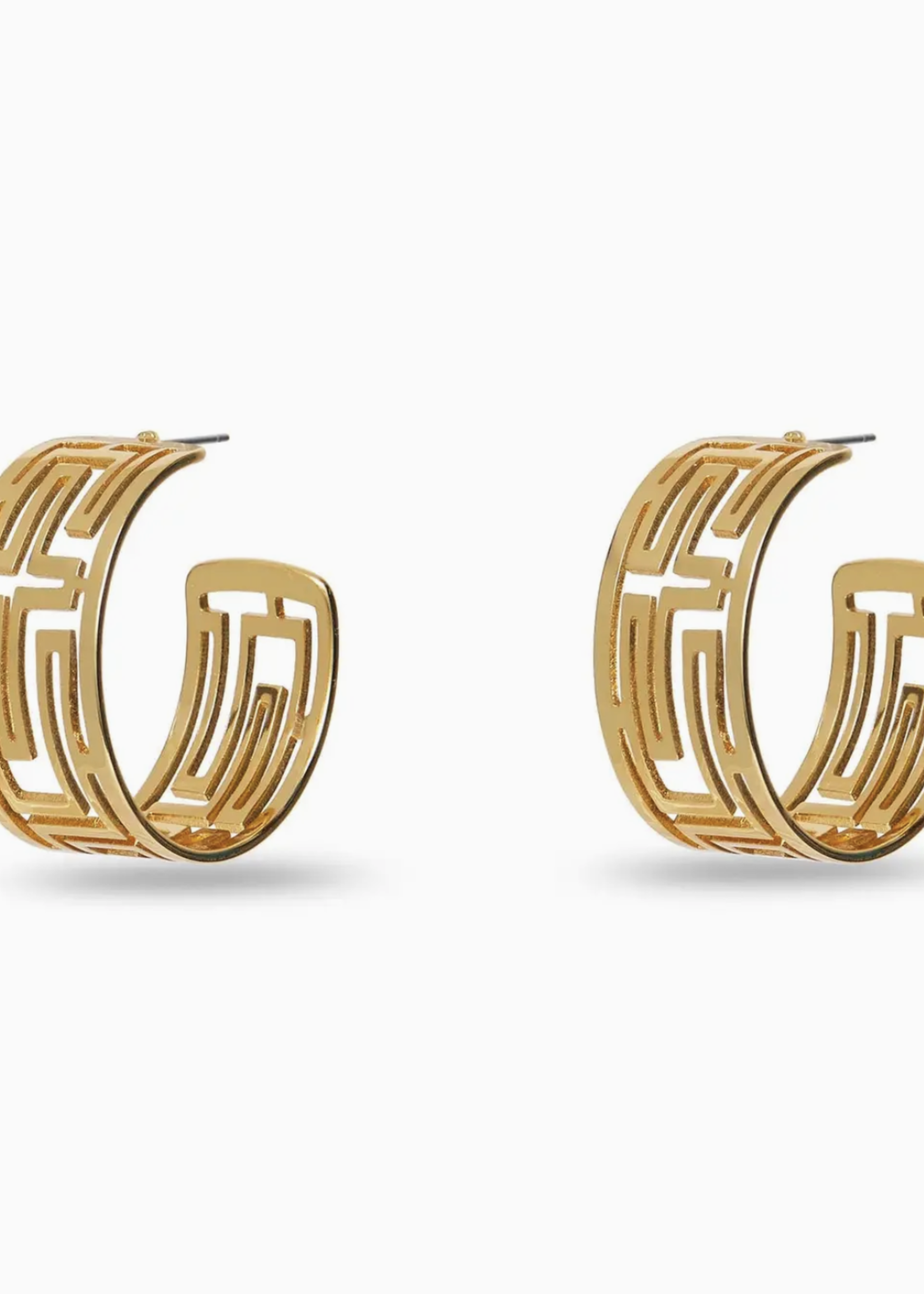 Lele Sadoughi Greek Key Hoop - Ladybird