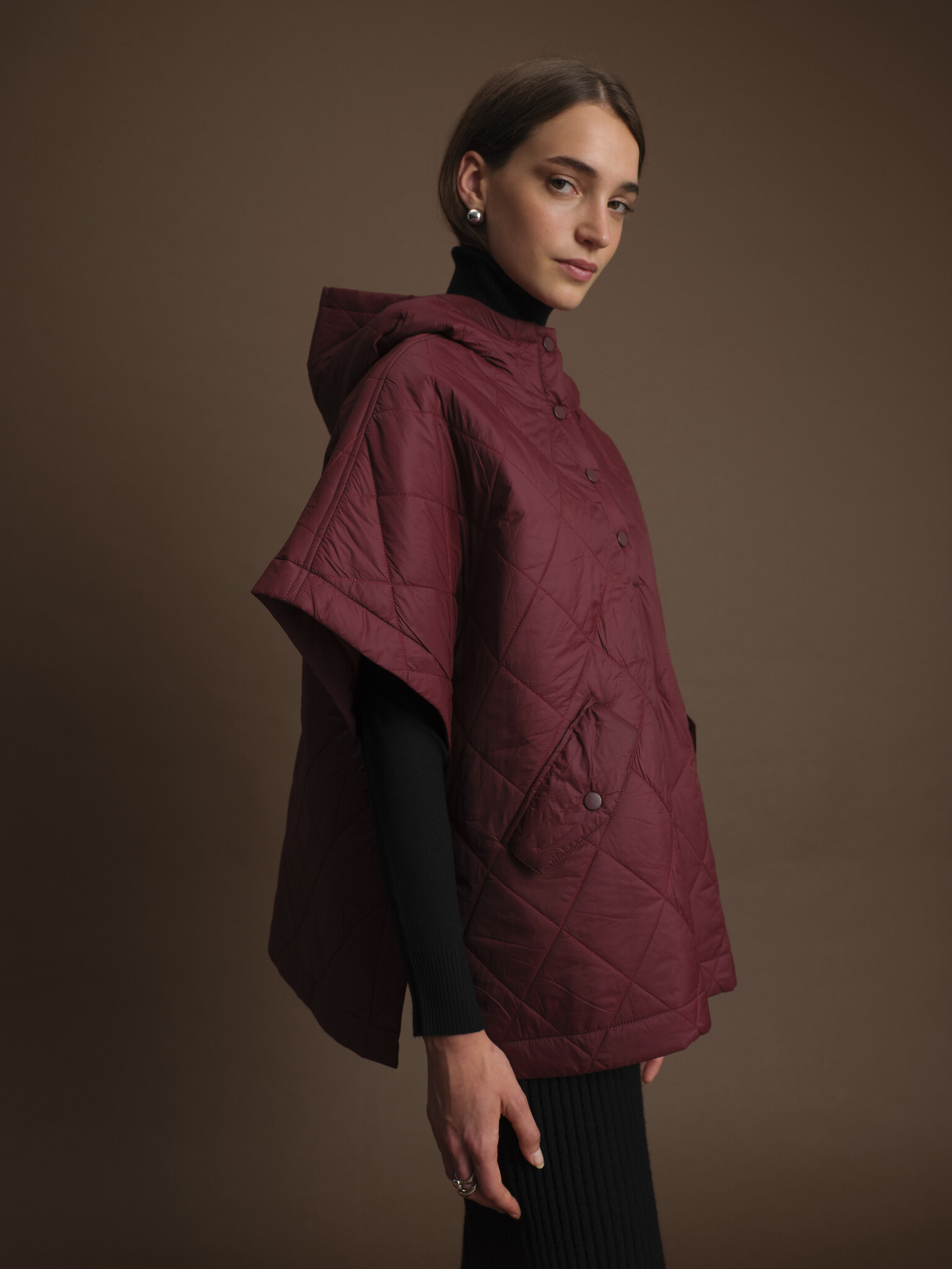 Otis Puffer Poncho - Ladybird