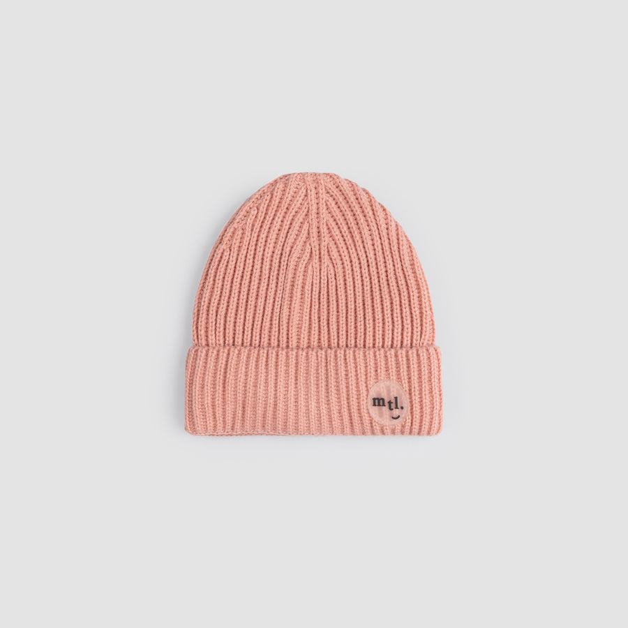 TUQUE CÔTELÉ - ROSE - La Petite Penderie