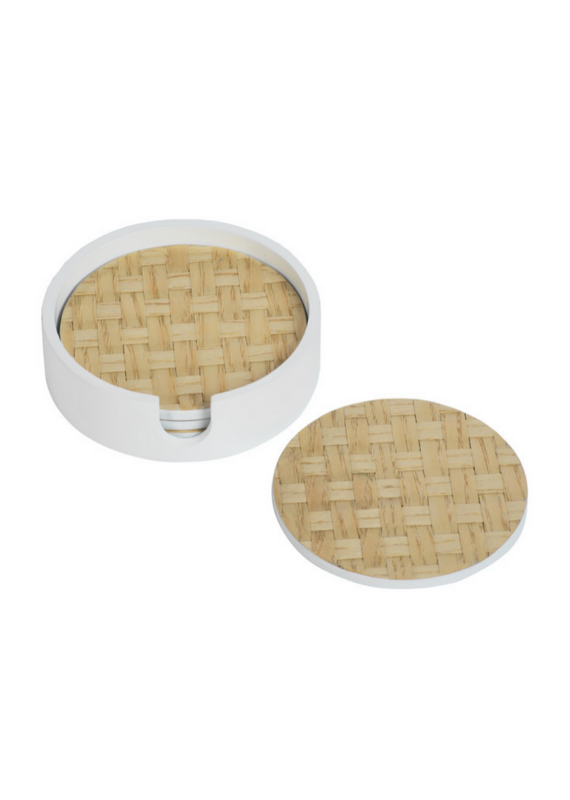 White Raffia Coaster Set - Found
