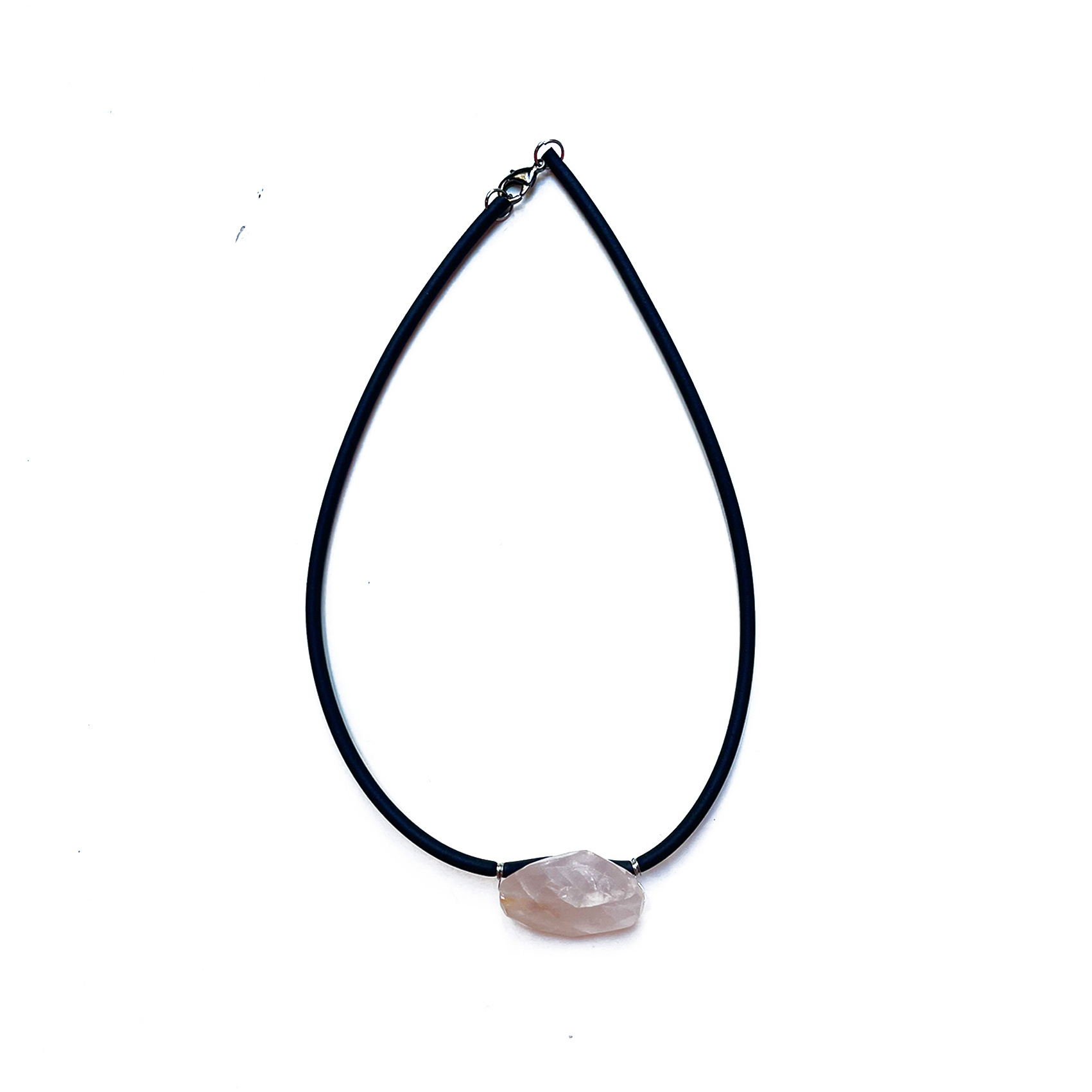 COLLRQ1A pink tear drop stone N - mingk