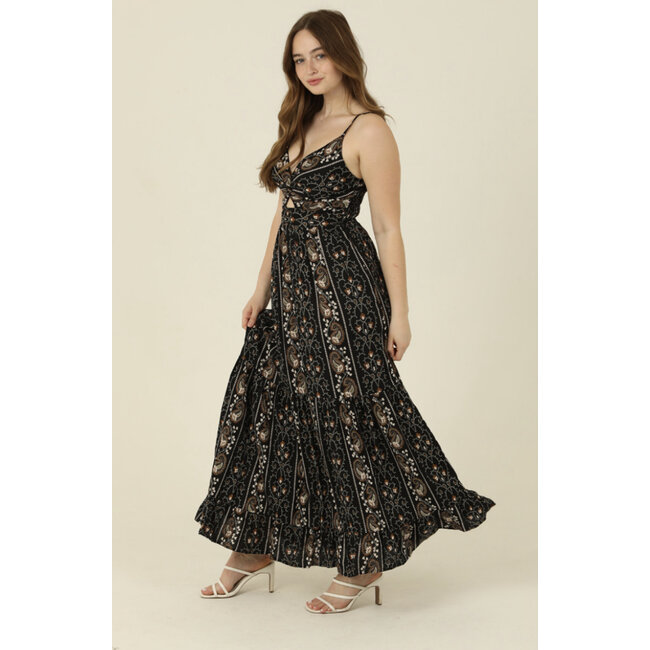 Angie Peek-A-Boo Maxi Dress (F4F50) - Creations Boutique