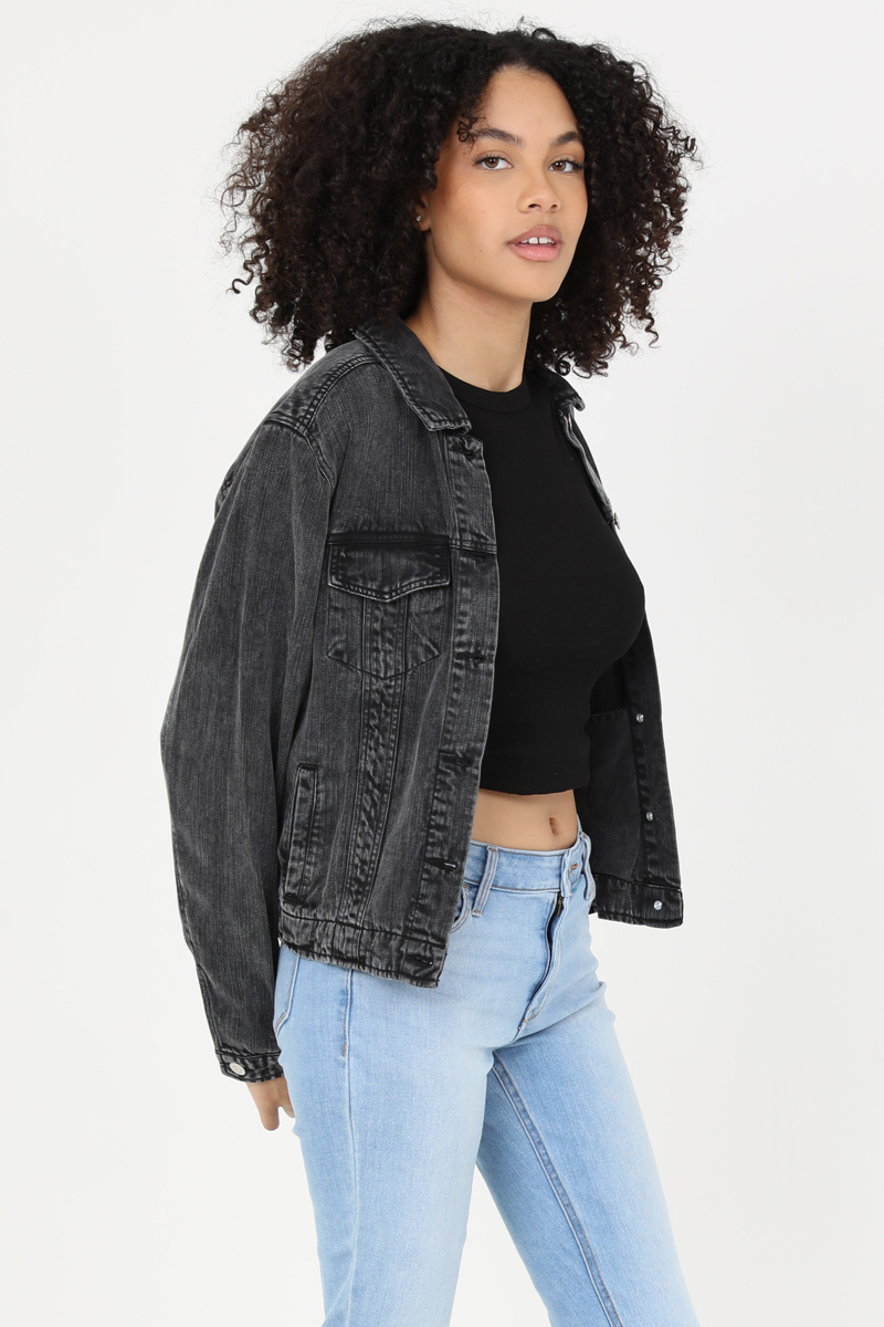 Angie Tencel Acid Wash Denim Jacket (SJB06) - Creations Boutique