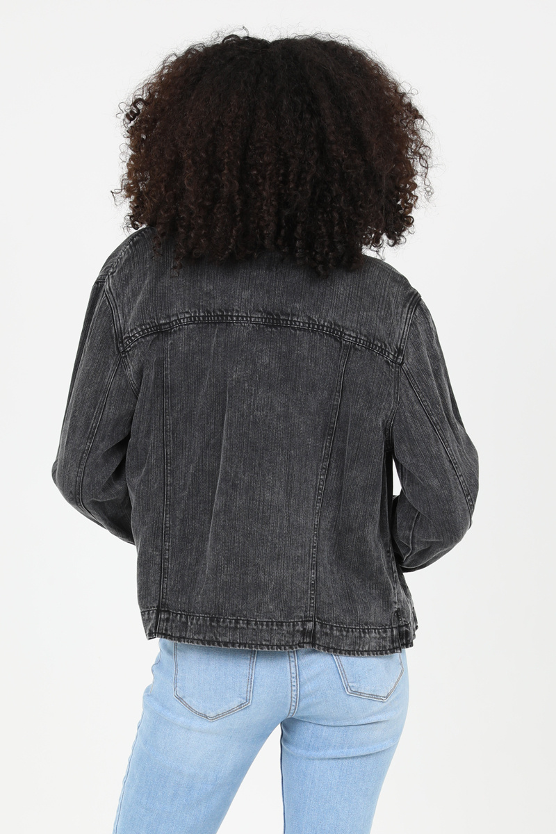 Angie Tencel Acid Wash Denim Jacket (SJB06) - Creations Boutique