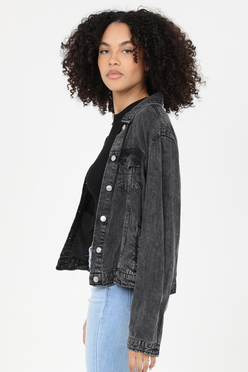 Angie Tencel Acid Wash Denim Jacket (SJB06) - Creations Boutique