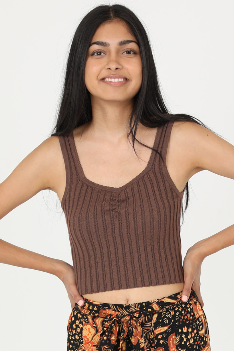 Angie Ribbed Tank (X2DM7) - Creations Boutique