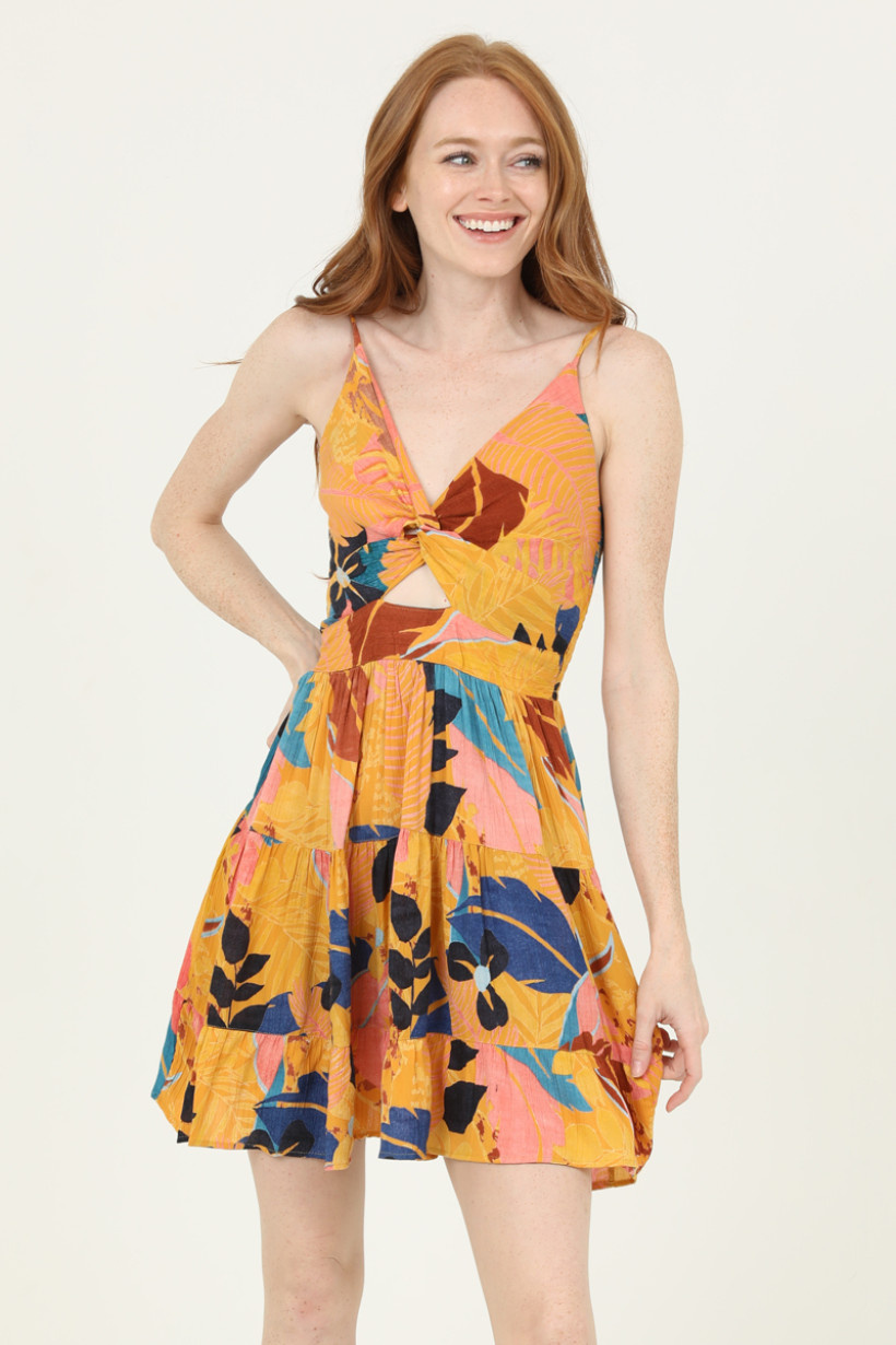 Angie Key Hole Short Dress (C4143) - Creations Boutique