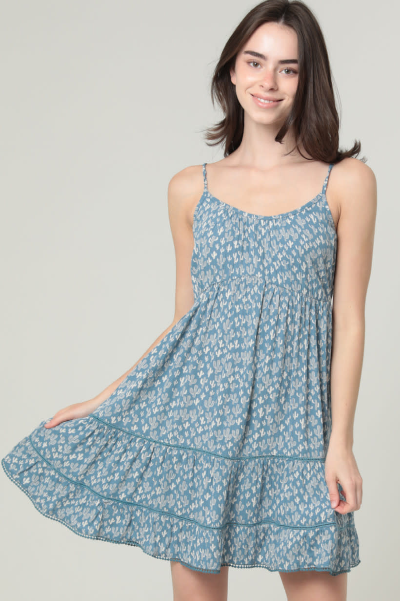 Angie Tie Back Spaghetti Strap Dress (C4E77) - Creations Boutique