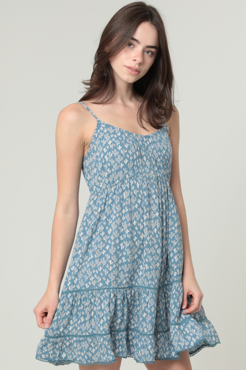 Angie Tie Back Spaghetti Strap Dress (C4E77) - Creations Boutique