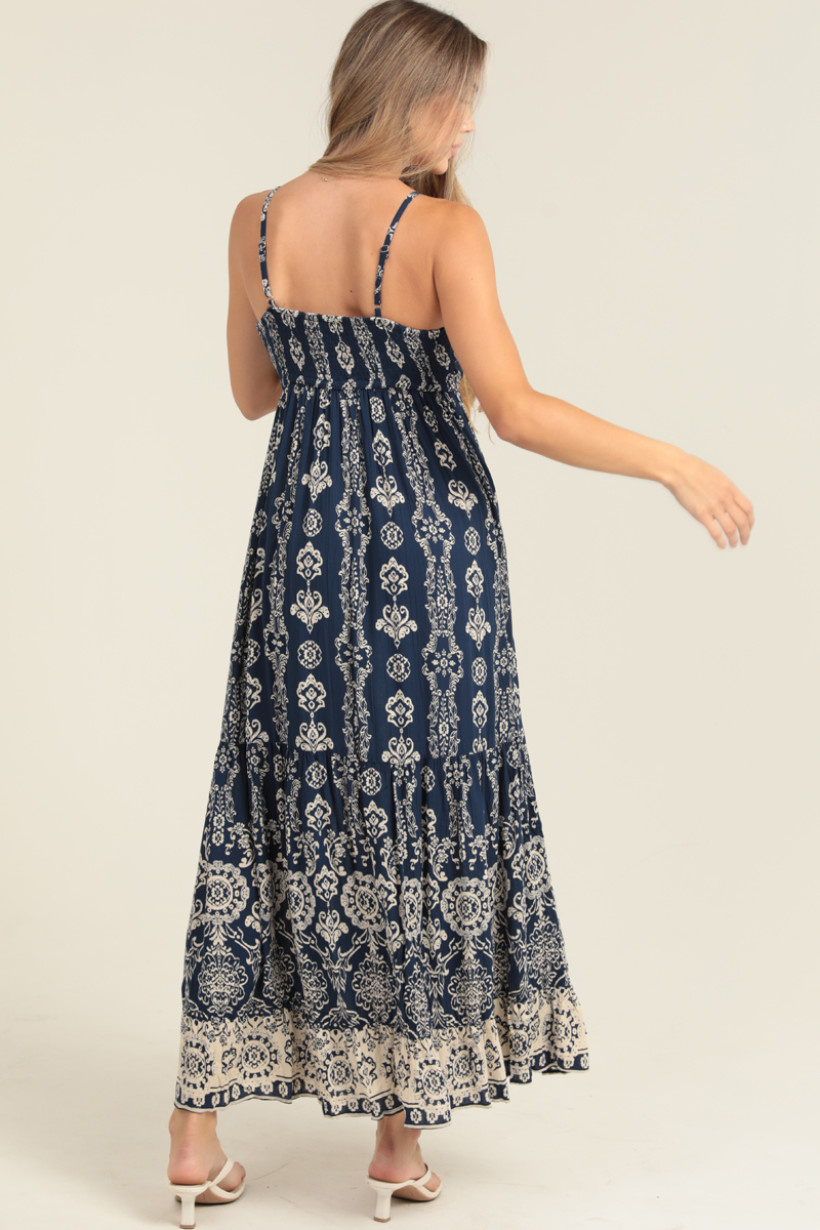 Angie Maxi Dress With Lace Insert (C4E51) - Creations Boutique