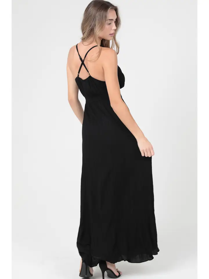 Angie Maxi Dress w/ Surplus Top (B4Y27) - Creations Boutique