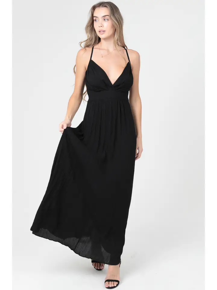 Angie Maxi Dress w/ Surplus Top (B4Y27) - Creations Boutique