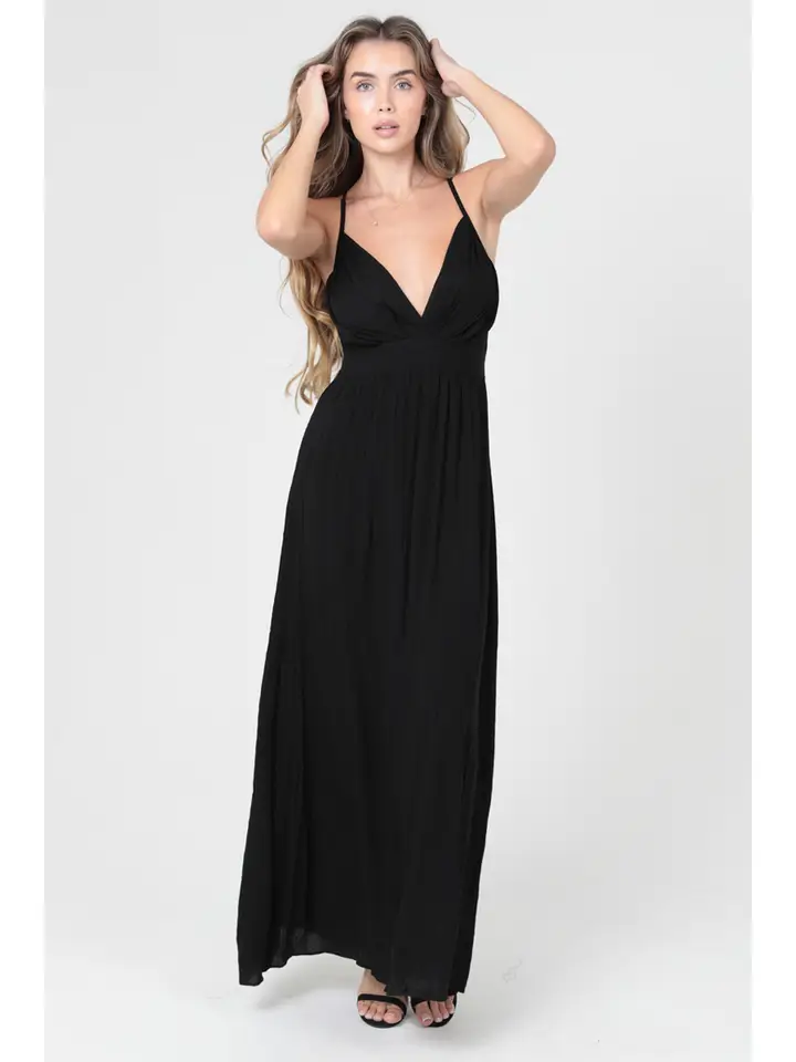 Angie Maxi Dress w/ Surplus Top (B4Y27) - Creations Boutique